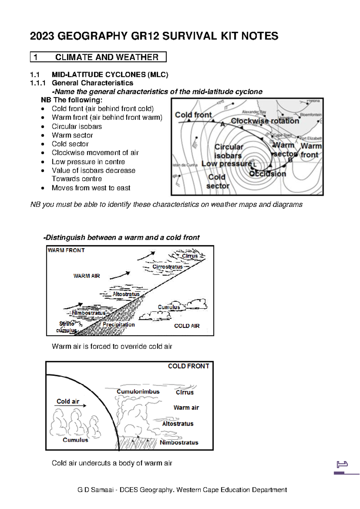 Geography Notes Survival 2023 - 2023 GEOGRAPHY GR12 SURVIVAL KIT NOTES ...
