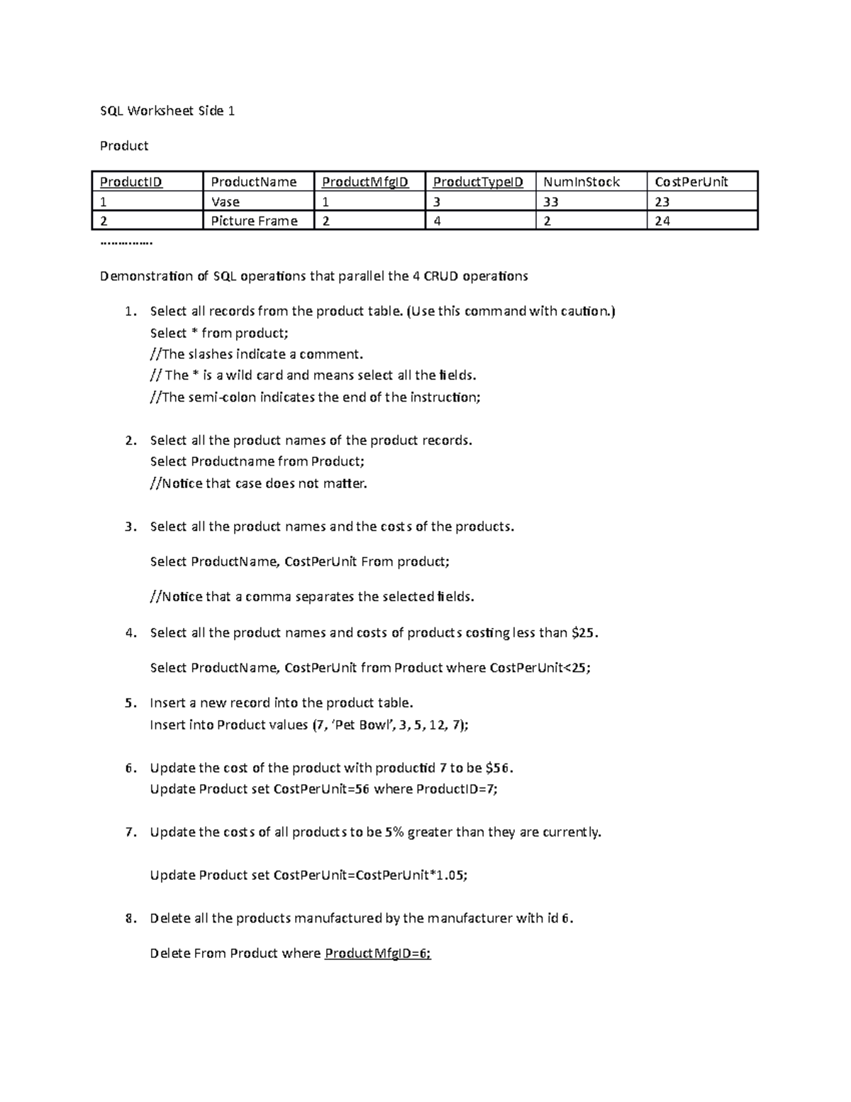 Sql - Class notes on SQL for Microsoft Access and other database ...