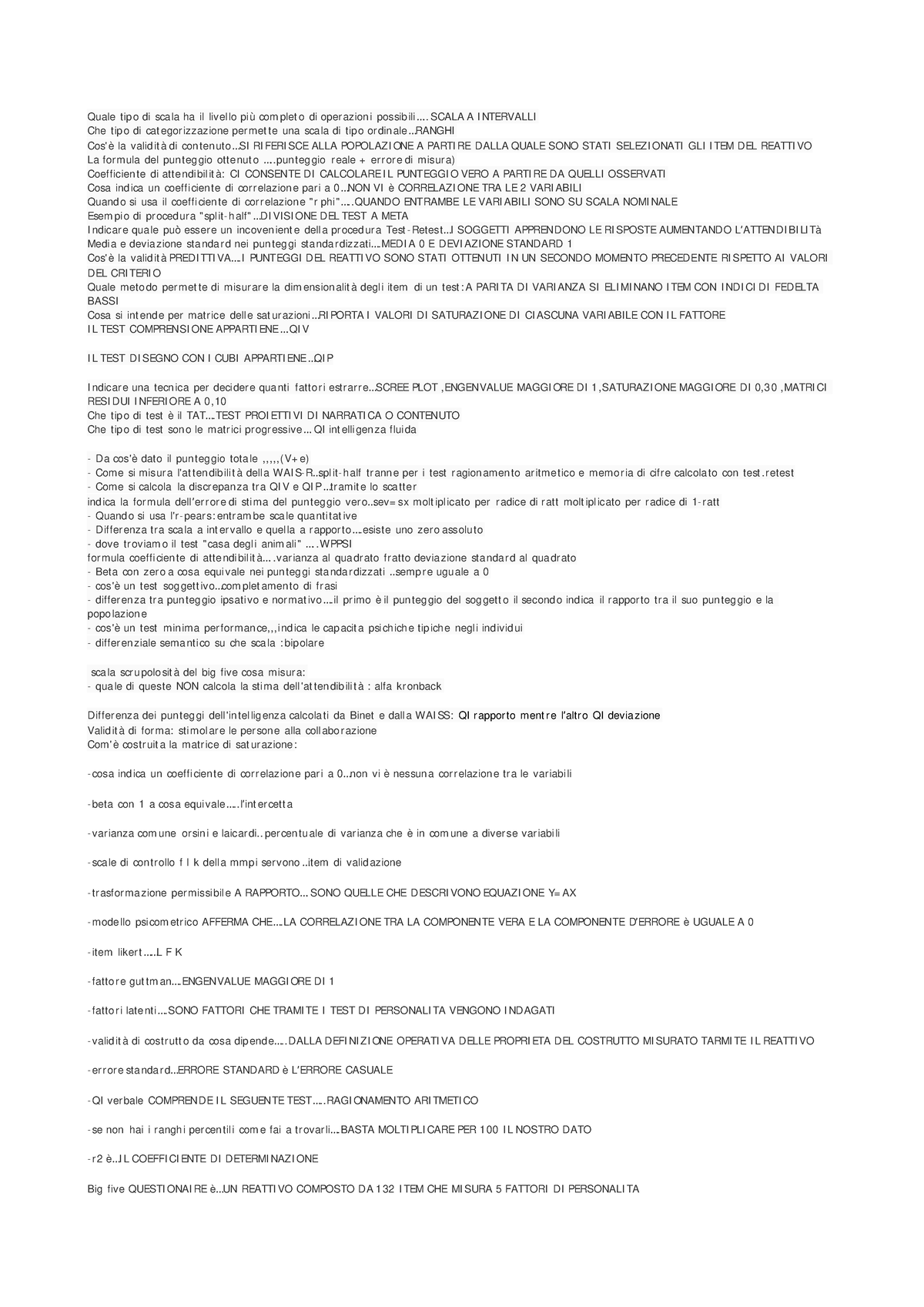 teoria e tecniche - Quale tipo di scala ha il livello più completo di ...