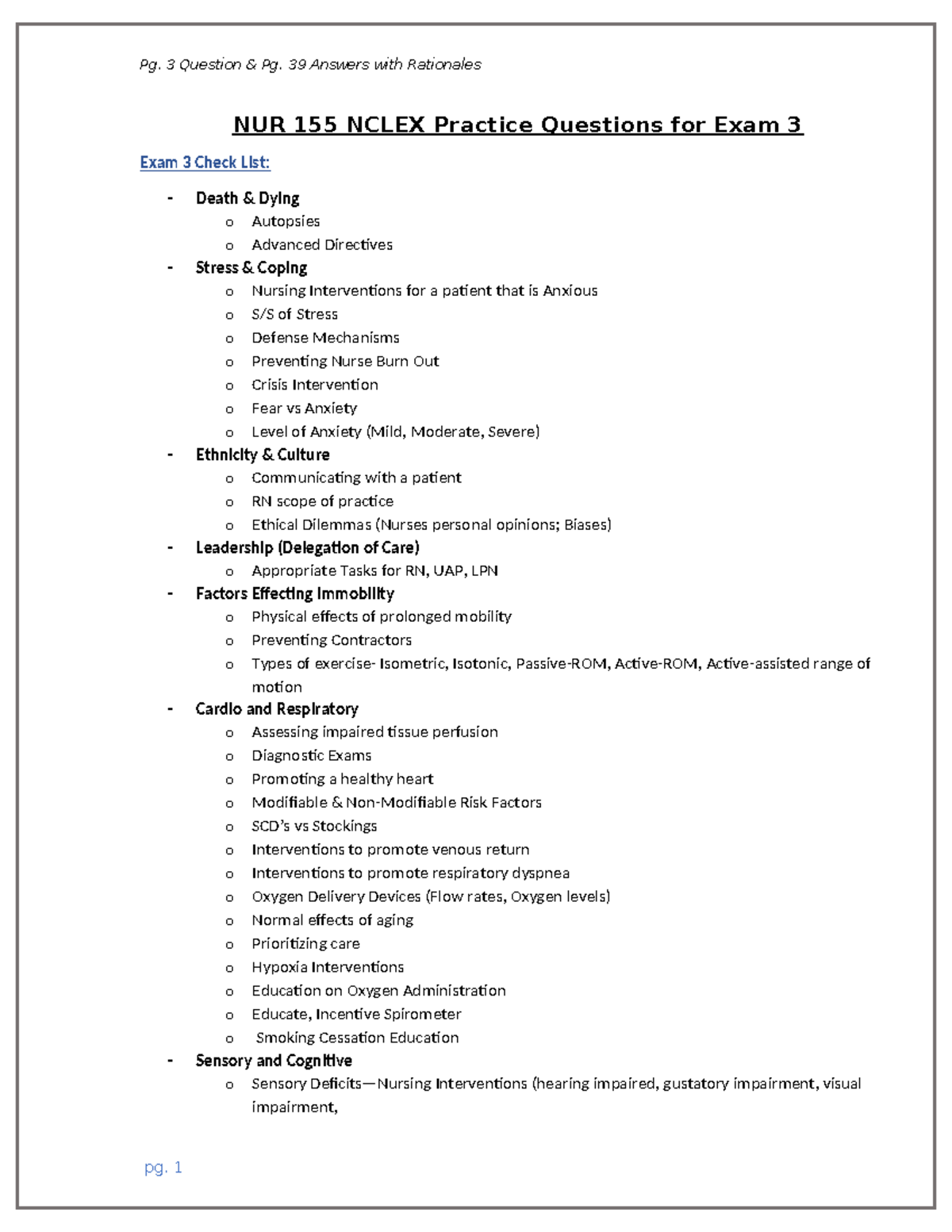 155 Nclex Practice Test and Check List Teacher Copy KEY-1 - NUR 155 ...