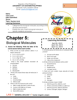 Quarter 3 Activity 1 Matter - DIRECTIONS: WRITE YOUR ANSWERS ON THIS PAPER. Write the name of ...