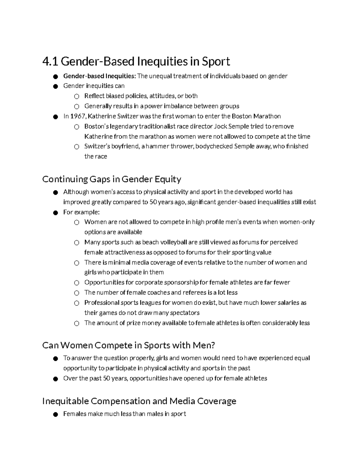4 Ethical Issues, Physical Activity, and Sport - 4 Gender-Based ...