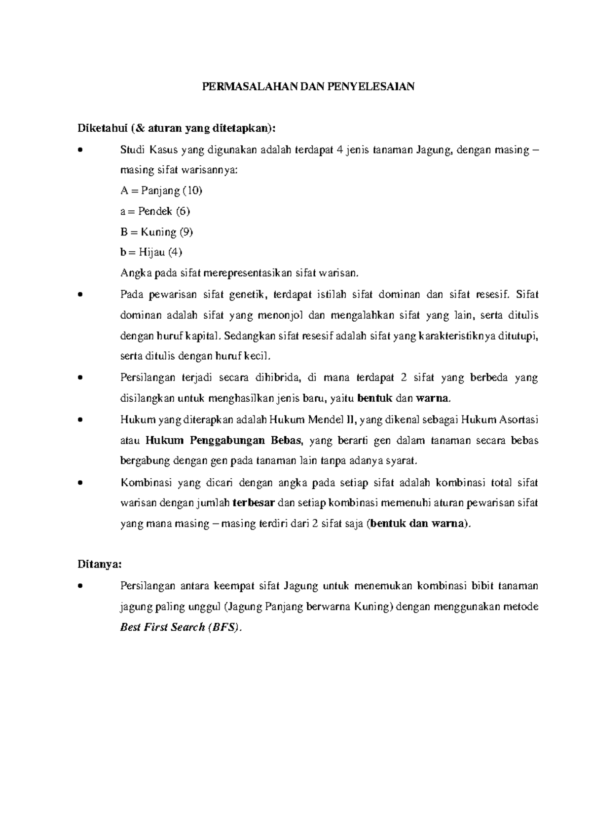 Metode BFS - Assignments on the course of KT - PERMASALAHAN DAN ...