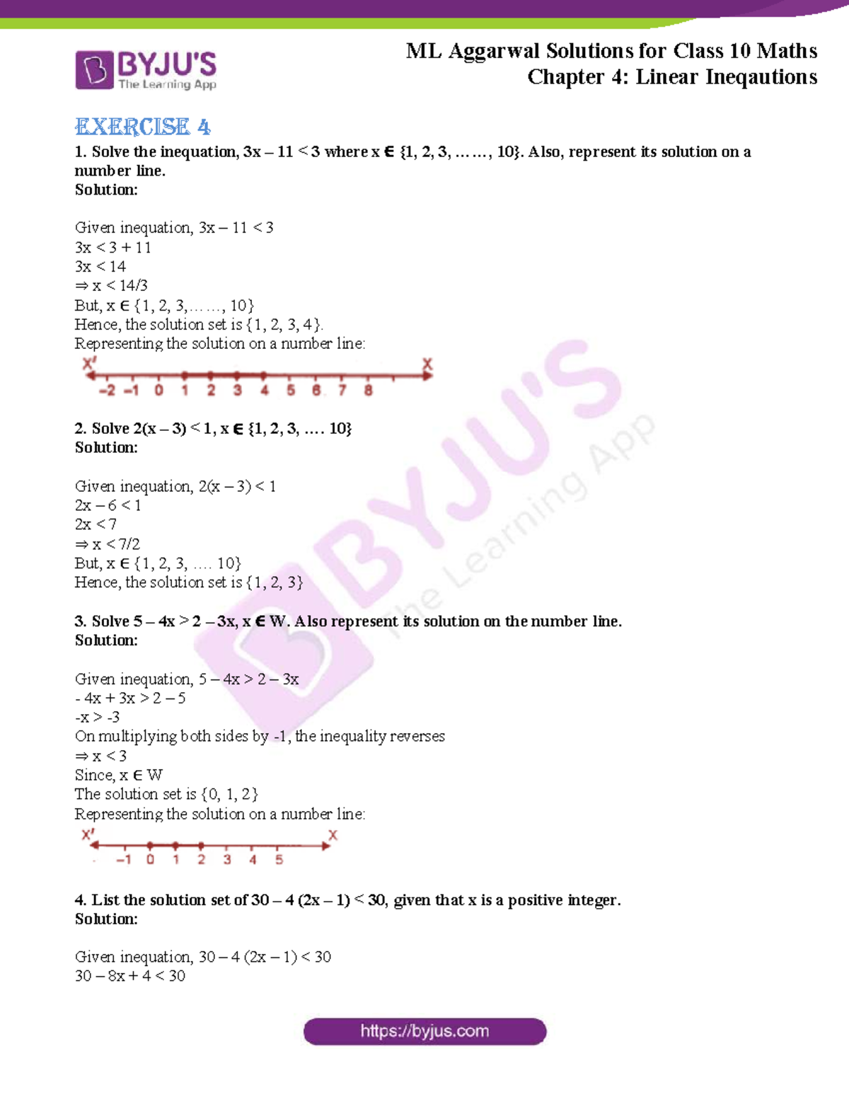Ml aggarwal dec2020 solutions class 10 maths chapter 4 - Chapter 4 ...