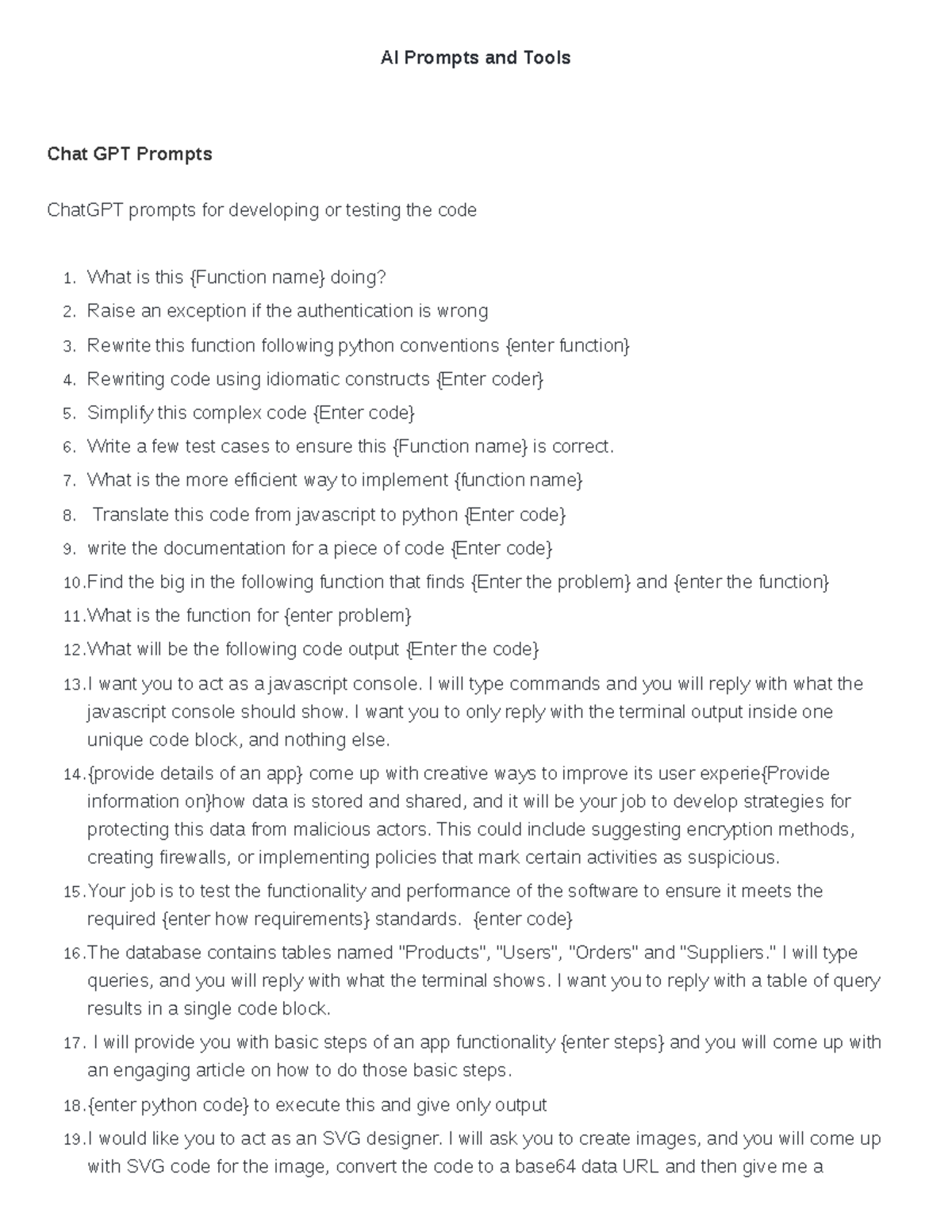 Ai prompts and tools v6r OZe TY - AI Prompts and Tools Chat GPT Prompts ...