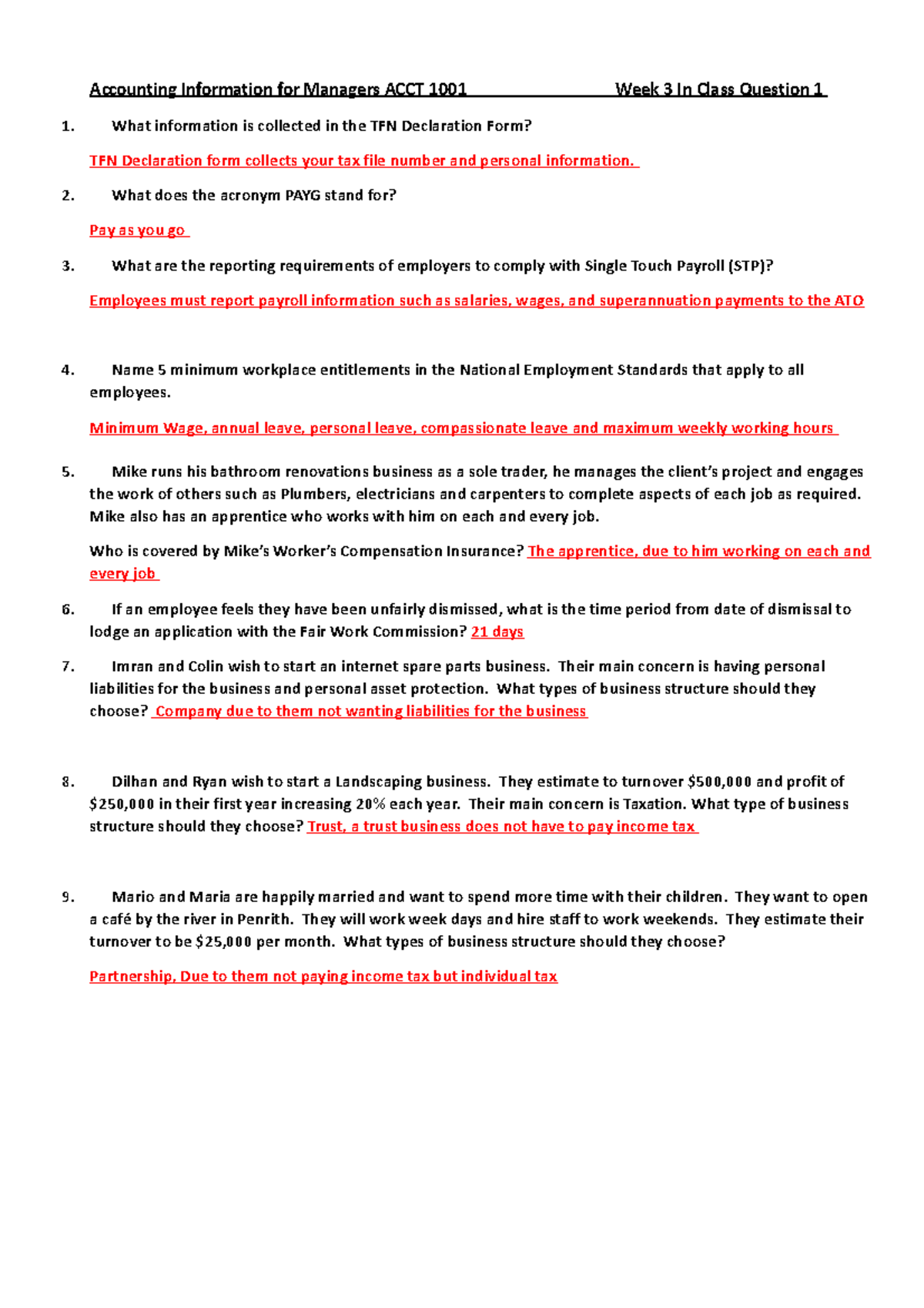 Week 3 Tutorial Question 1 - Accounting Information for Managers ACCT ...