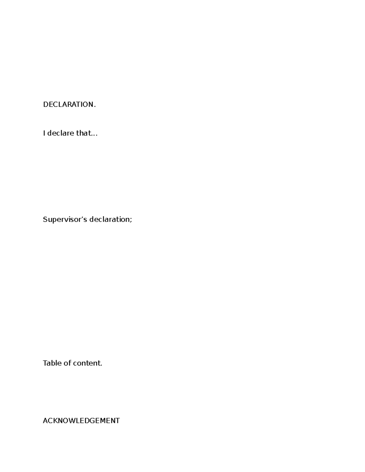 practical revison work - computer science - DECLARATION. I declare that ...