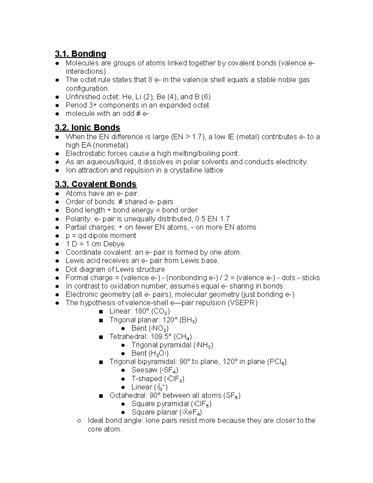 Bonding and ionic bonds - 3. Bonding Molecules are groups of atoms ...