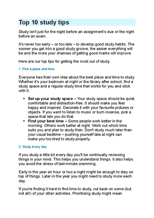 Top 10 study tips for effective learning - Here, we look at the study ...