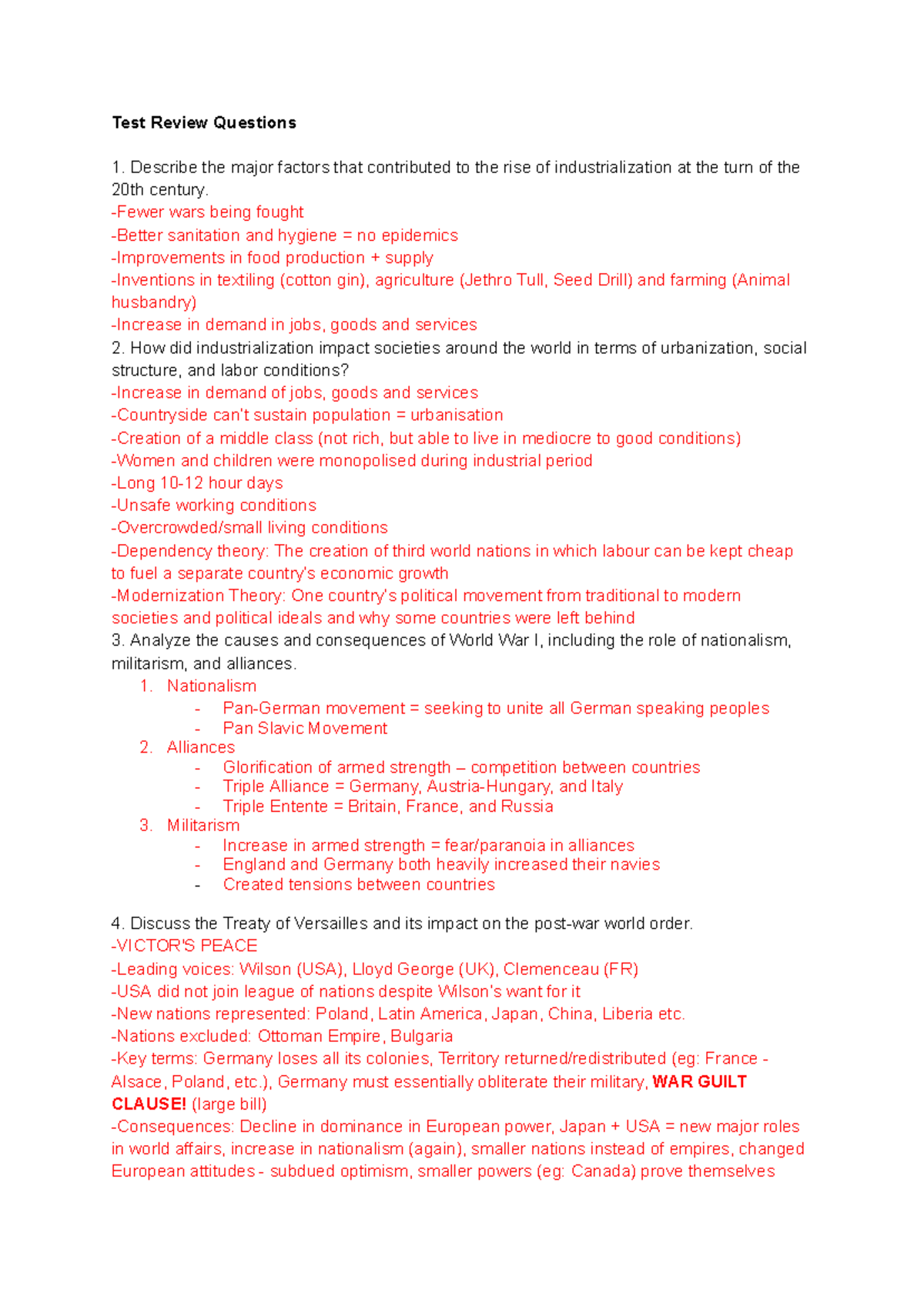 Unit 5 6 Quiz Study Sheet - Google Docs - Test Review Questions ...