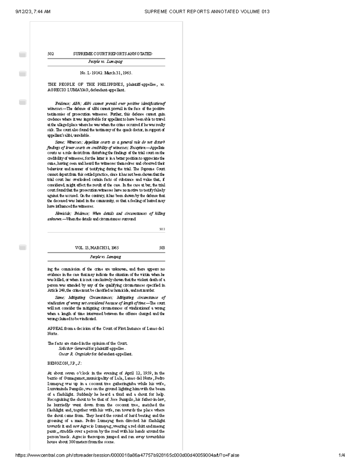 People v. Lumayag - escra - 502 SUPREME COURT REPORTS ANNOTATED People ...