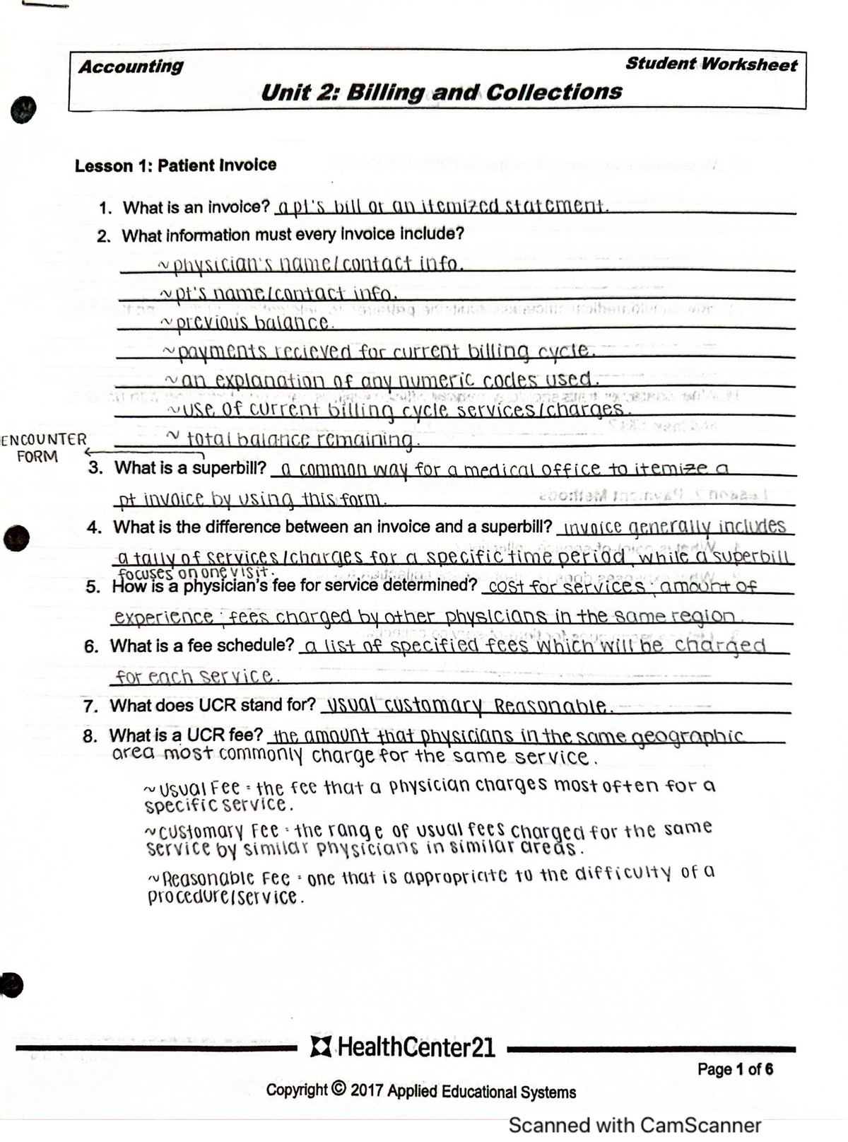 Billing and Collection Notes - Studocu