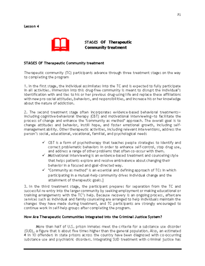 Basic Concepts of Therapeutic Community and History - Lesson 1 WHAT IS ...