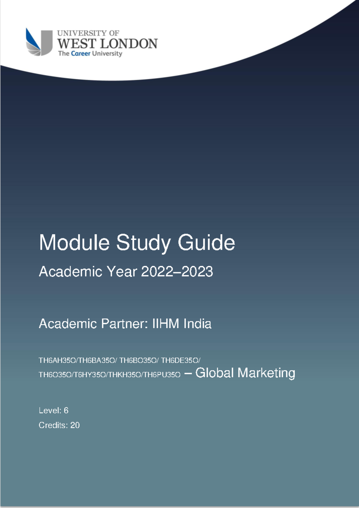 GM MSG 22-23 final - Module Study Guide Academic Year 2022– 2023 ...