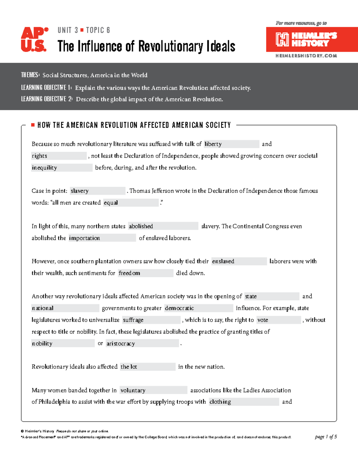 Apush Topic 3.6 Review Notes-1 - H E I M L E R S H I S T O R Y. C O M ...