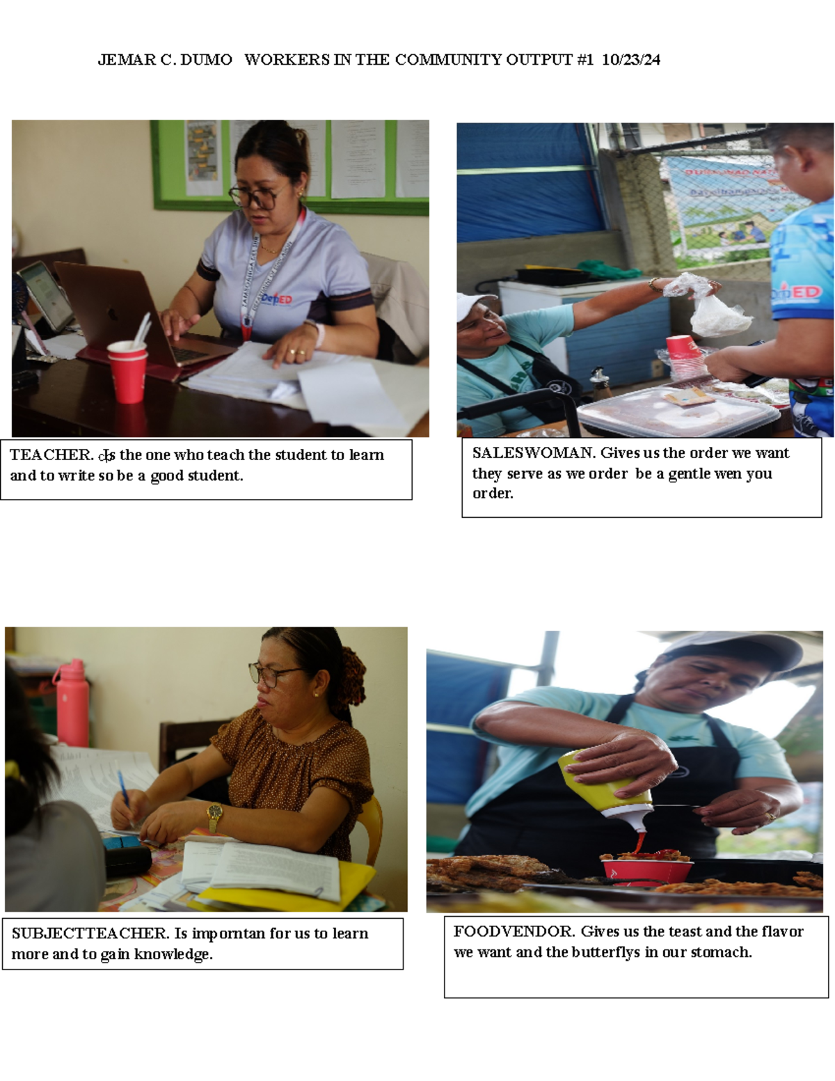 Photojournalism Output - Pahayagang Pangkampus - TEACHER. Is the one ...