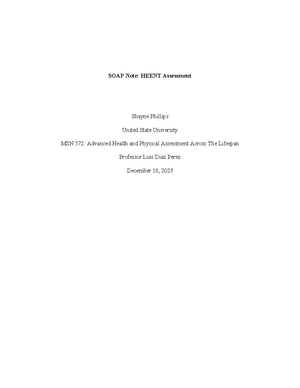 SOAP Respiratory - SOAP note example - SOAP: Lungs and Thorax Patient ...