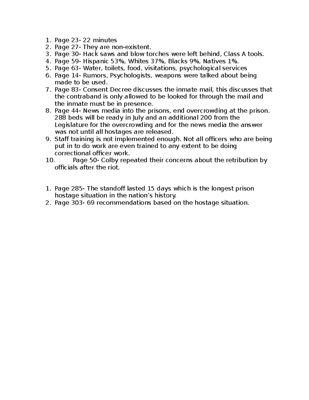 Video questions - Page 23- 22 minutes Page 27- They are non-existent ...