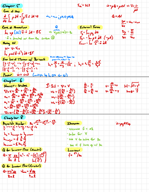 ENME 331 - Final Equation Sheet - EN ME 331 :FINAL C) mmHg tag ( ) Ch 2 ...