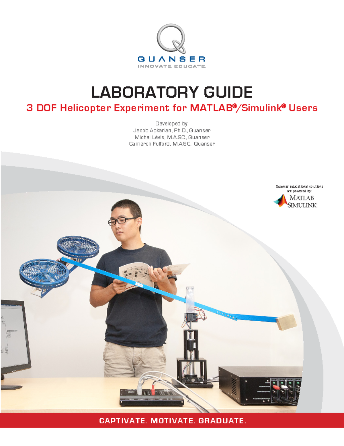 Made for science Quanser 3 dof helicopter Courseware Stud Matlab ...