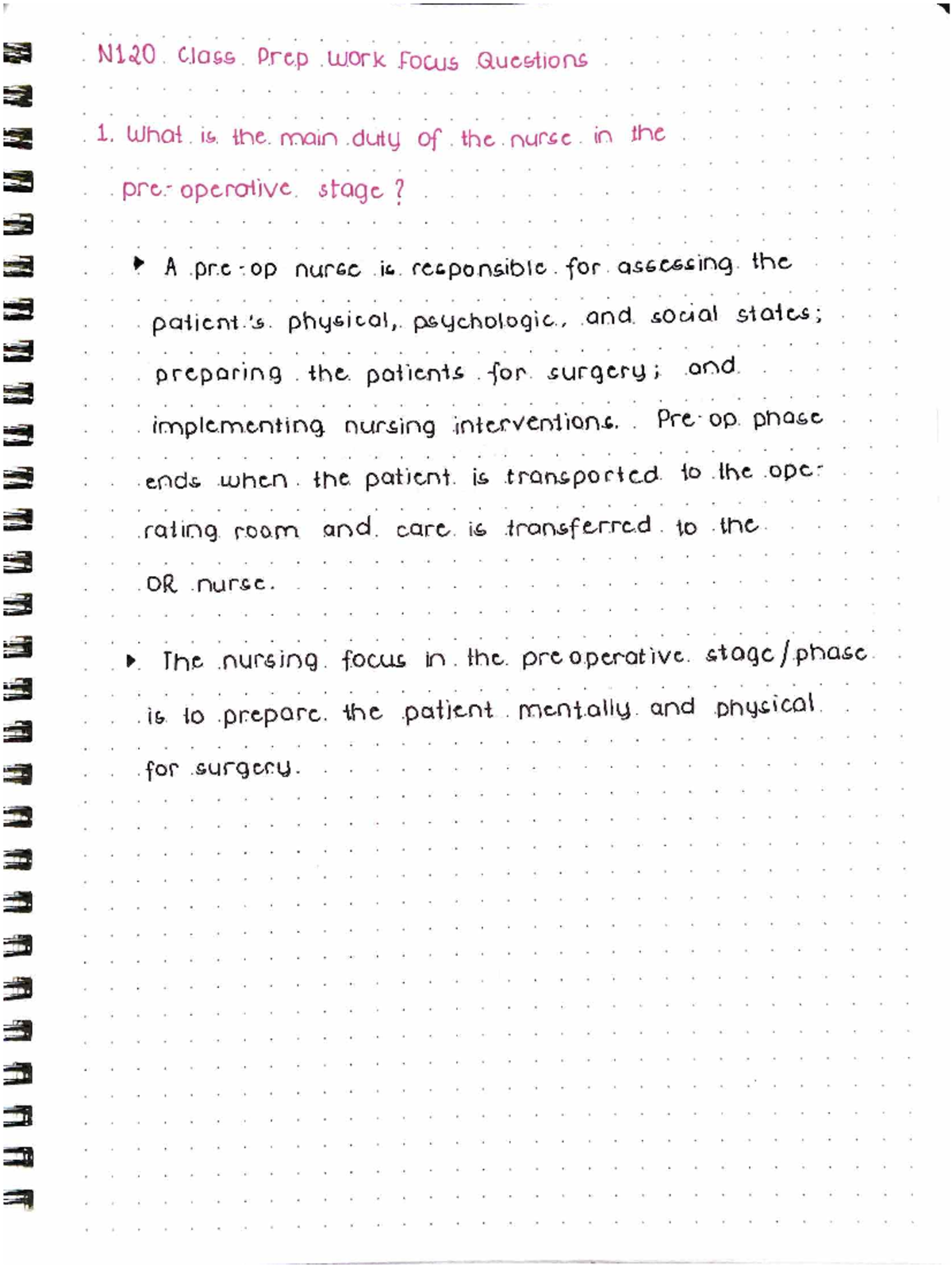 Week 1 - Class Prep Work - NURS 120 - Studocu