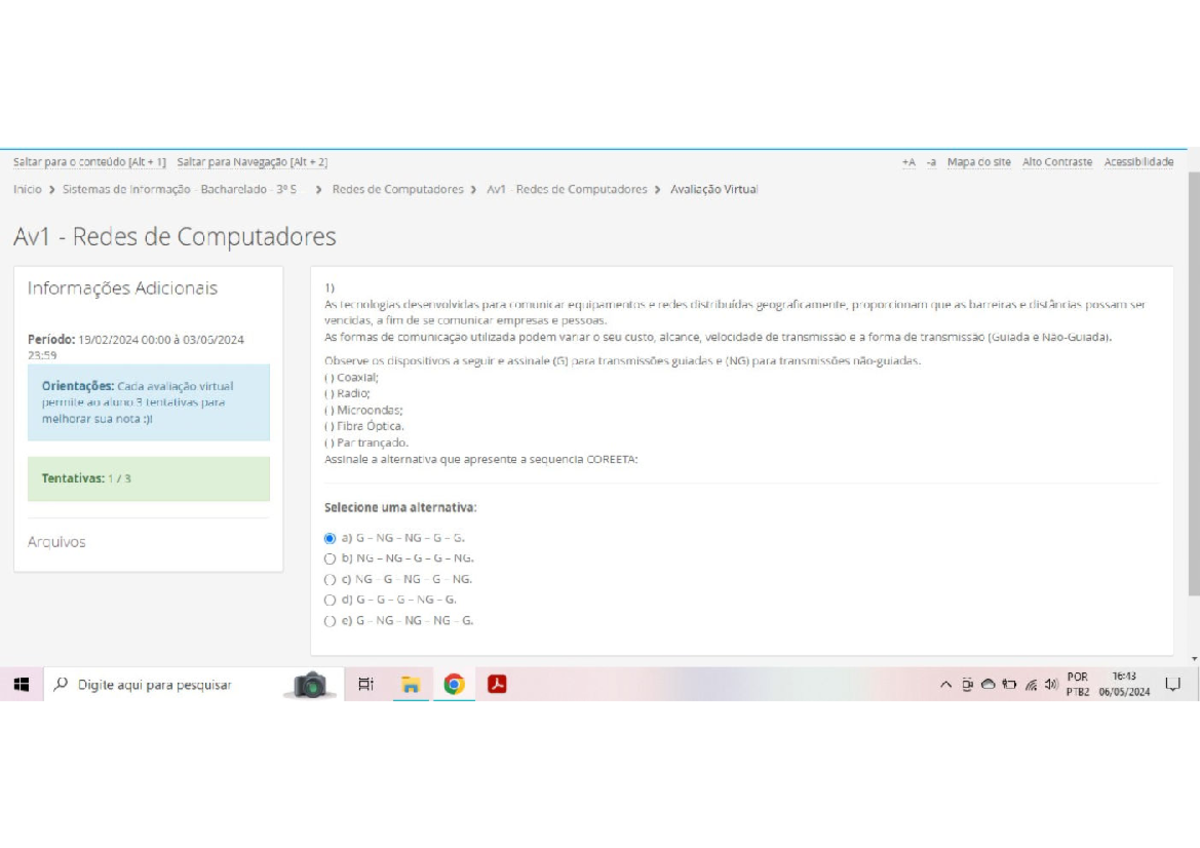 Av 1 Rede computadores 01 - Redes - Studocu