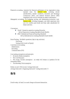 Accounting Chapter 1 - Accounting 1 Chapter 1: Accounting – The ...