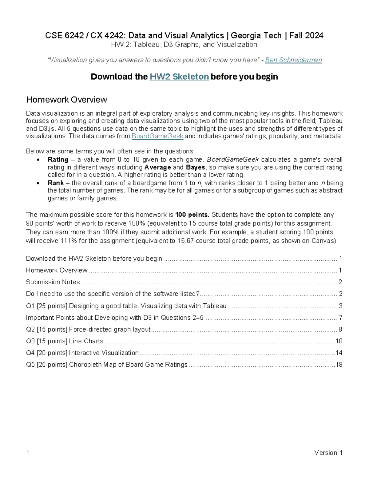 Hw2 - HW2 - CSE 6242 / CX 4242: Data and Visual Analytics | Georgia Tech | Fall 2024 HW 2 ...