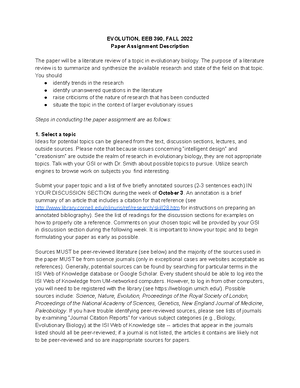 Evolution Exam 1 Study Guide - Evolution Exam 1 Study Guide I. Origin ...