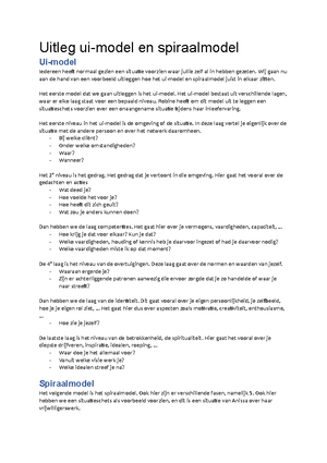 Reflectiemodel - Ui-model - Reflecteren - Bij het spiraal model ligt de ...
