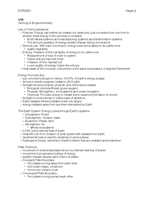 Module 7 - Environmental Science Notes for exam - Module 7 We interact ...