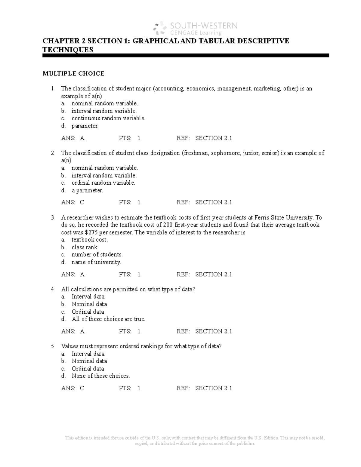 Exam 17 July 2017, questions and answers - CHAPTER 2 SECTION 1 ...