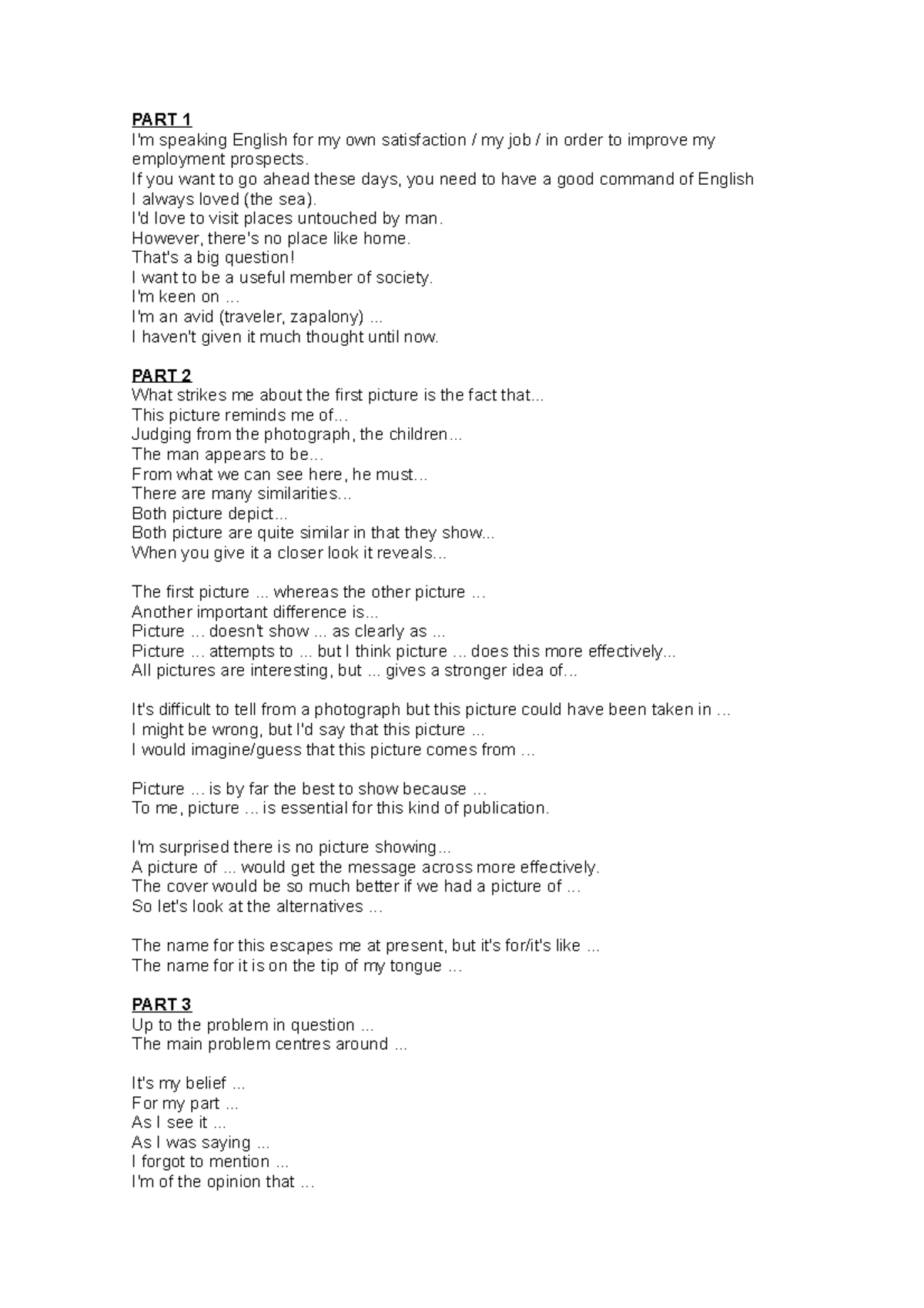 Speaking Sentences English CAE PART 1 I m Speaking English For My speaking-sentences-english-cae-part-1-i-m-speaking-english-for-my
