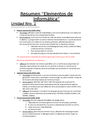 EI Unidad 1 - Apuntes de teoria - Elementos de informática - UNPSJB ...