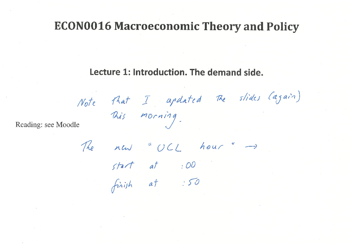 Lecture 01 wjc updated scan - ECON2004 - Studocu