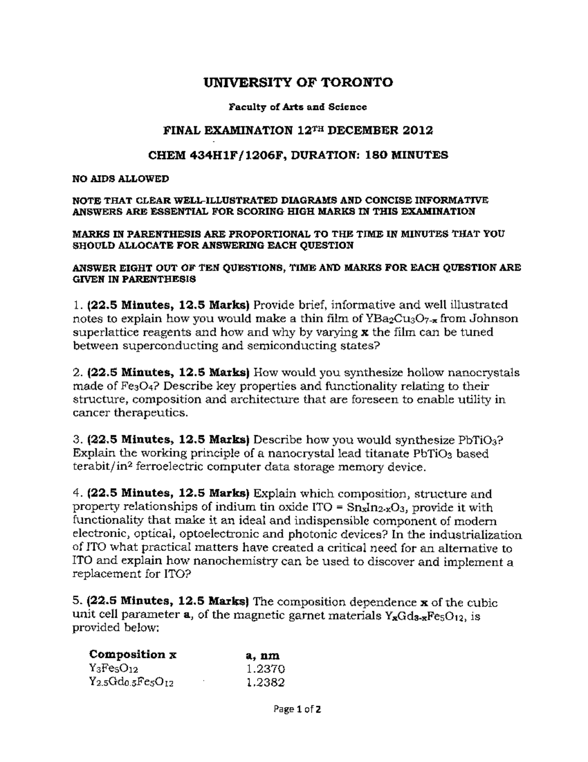 Exam 12 December 2012, questions and answers - Final Exam - UNIVERSITY ...