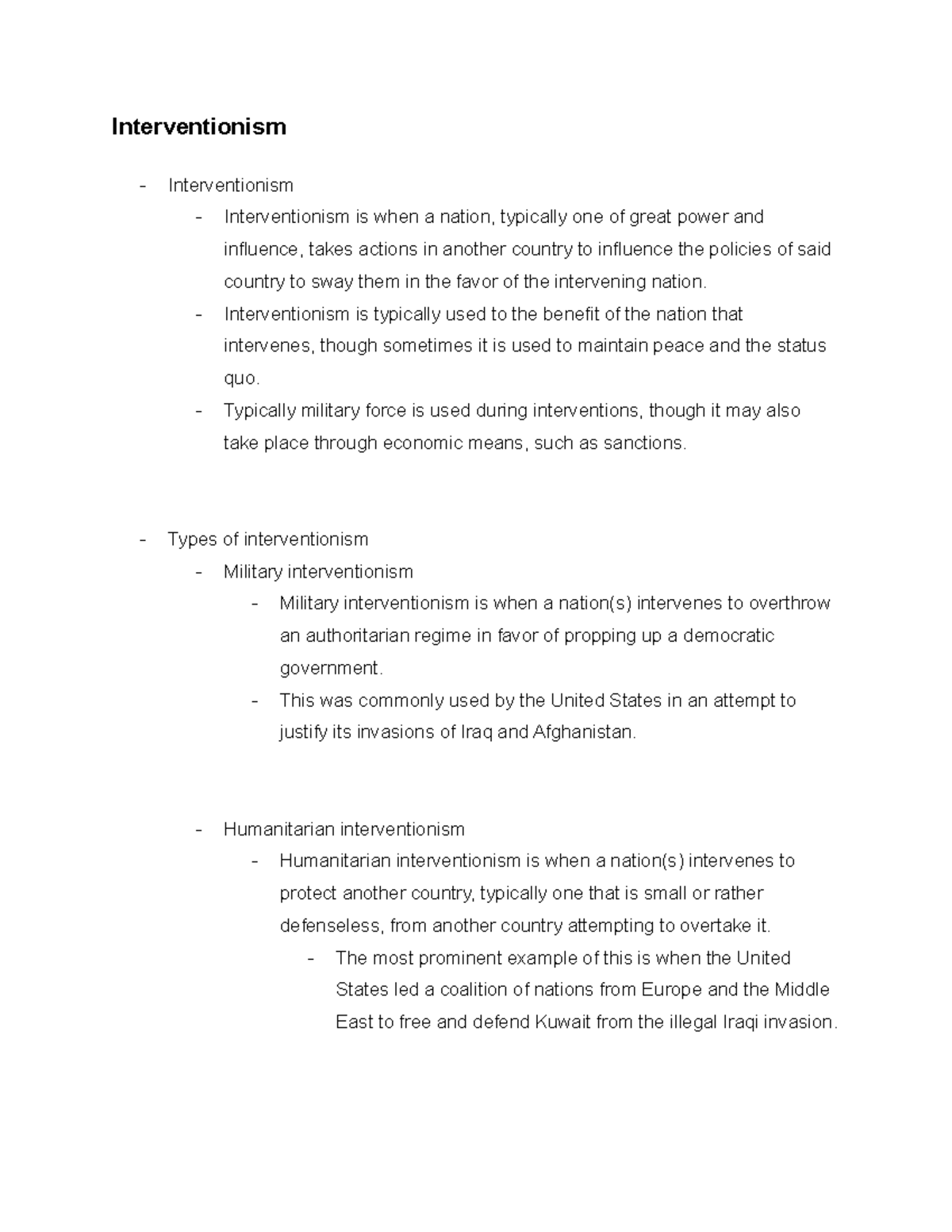 Interventionism - Interventionism Interventionism Interventionism is ...