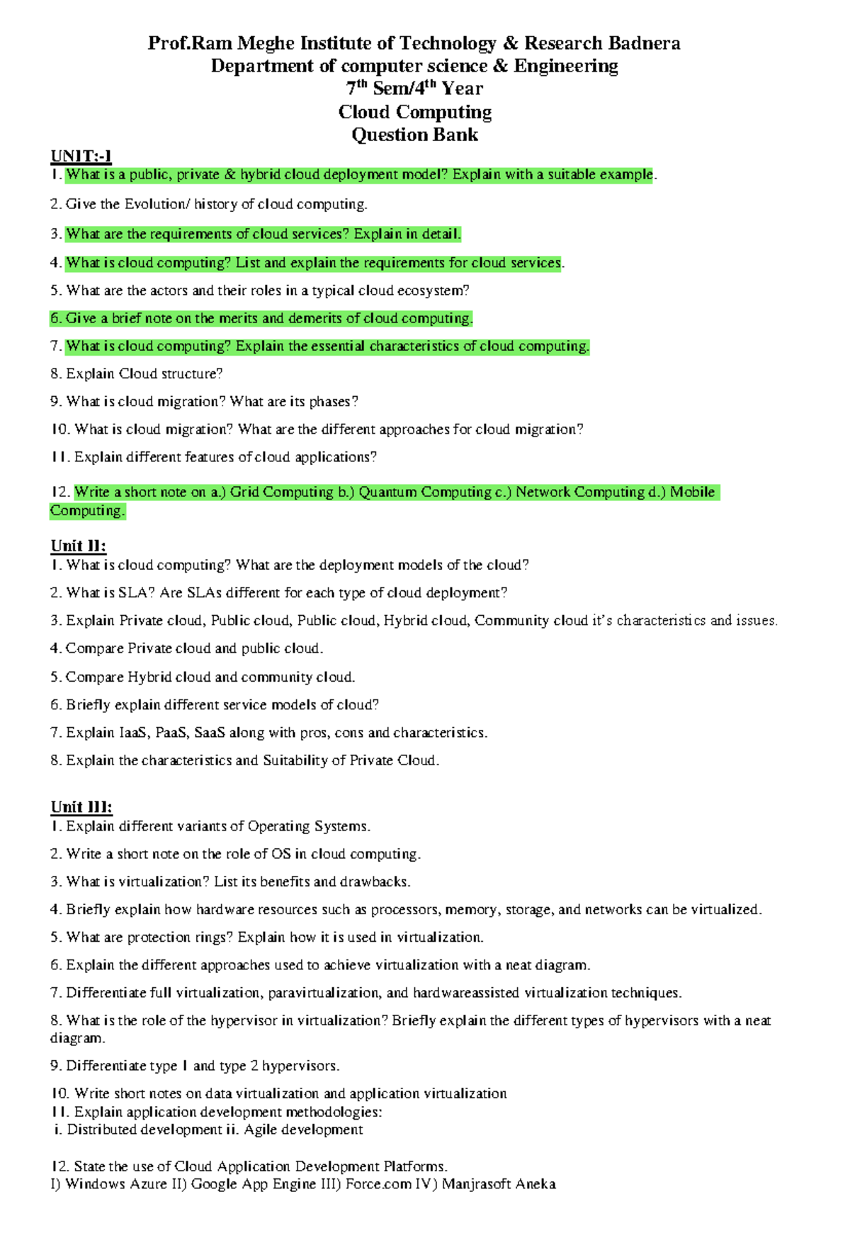 Moodel CC questions - dfgfdg - Prof Meghe Institute of Technology ...