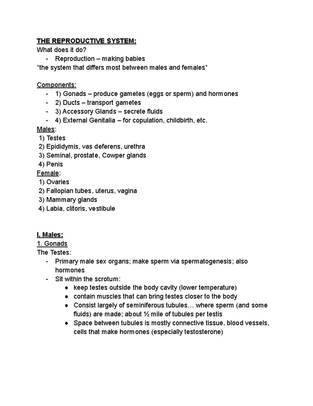 Bio 2 - Reproductive - For Dennis Wasko's Bio 2 Class - THE ...