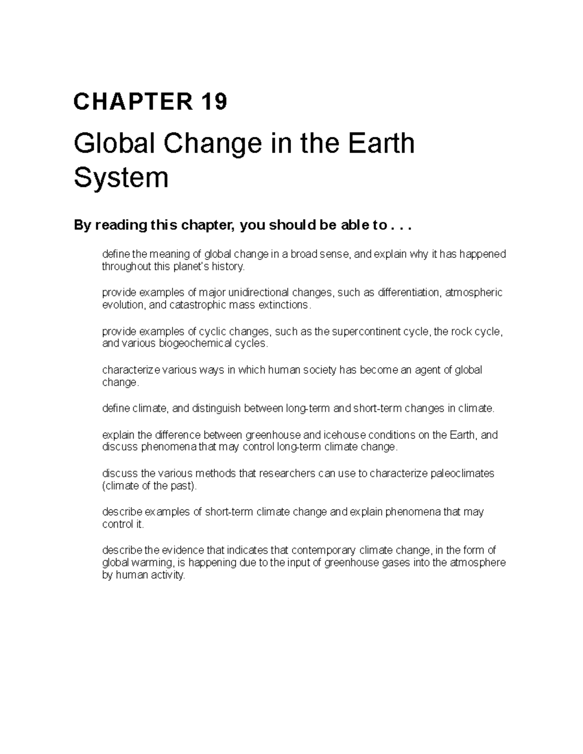 EPSC 201 - Textbook - Chapter 19 - CHAPTER 19 Global Change in the ...
