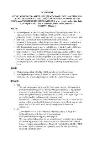 Case Digest on Con1 - CAS CONSTI CASE DIGESTS IN STITUTIONAL LAW I 2010 ...