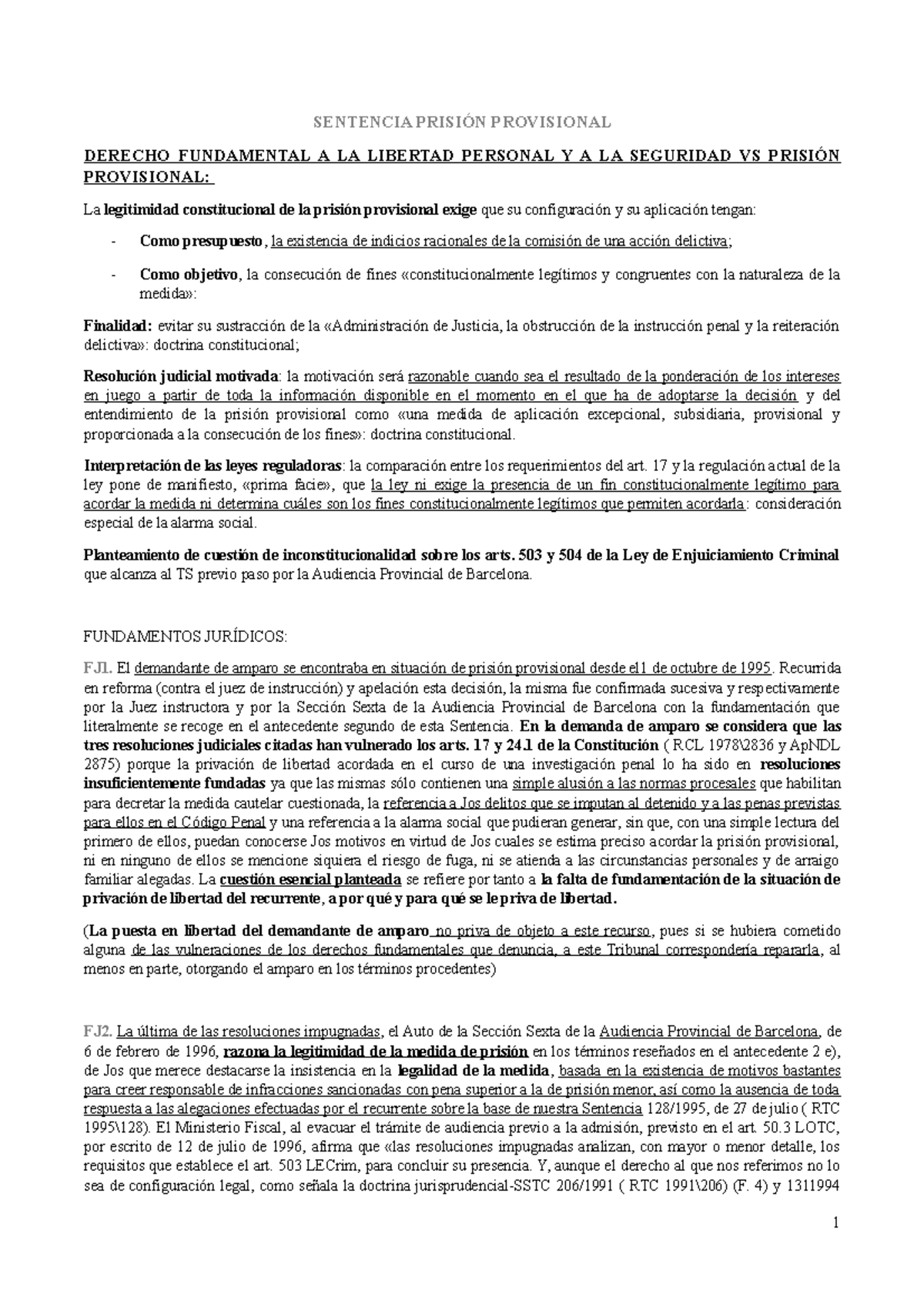 Sentencia Previa Reforma seminario 1,2,3 - SENTENCIA PRISIÓN ...