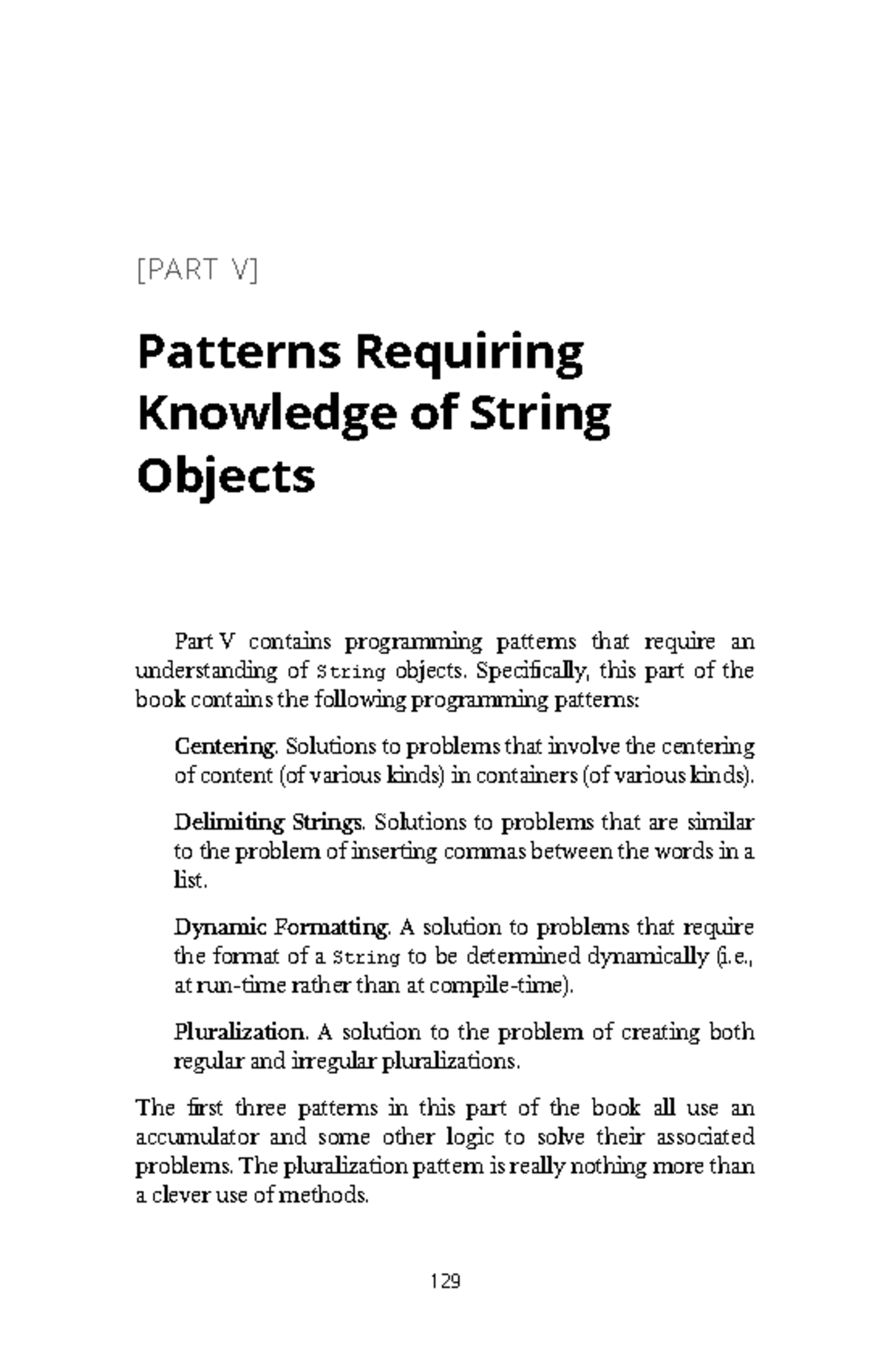 Patterns for Beginning Programmers 1651862999 - [PART V] Patterns ...