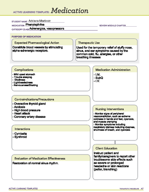The Cardiovascular System ATI - Module Report Tutorial: Pharmacology ...