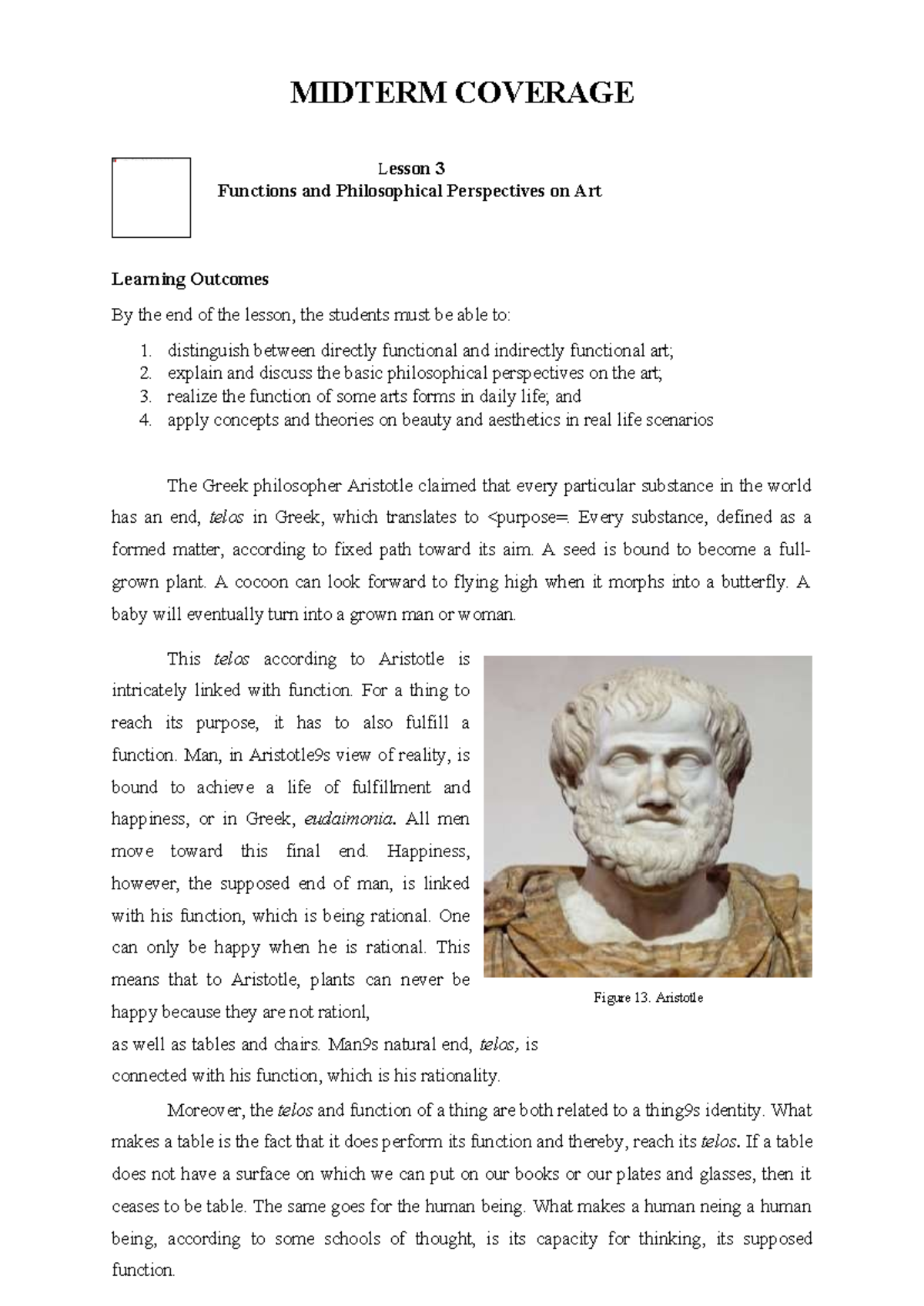 Midterm-Coverage-Art-App-part-2 - MIDTERM COVERAGE Lesson 3 Functions ...