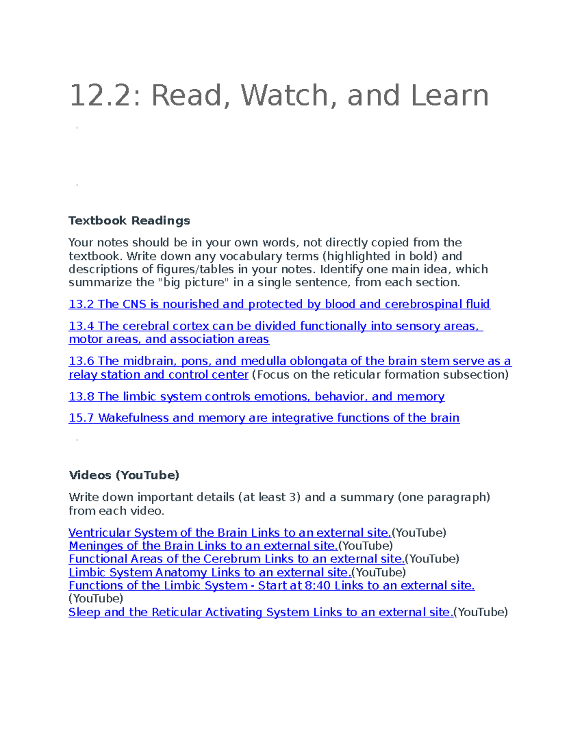 Wiley Chap 13Part2 - 12: Read, Watch, and Learn Textbook Readings Your ...