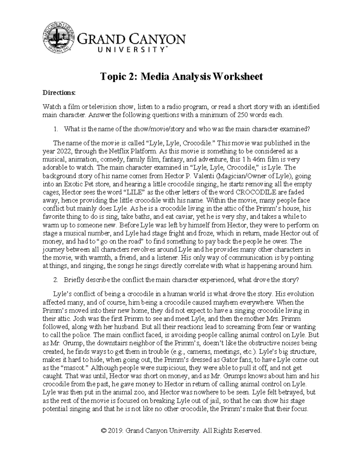 PCN107.T2 Media Analysis-Worksheet - Topic 2: Media Analysis Worksheet ...