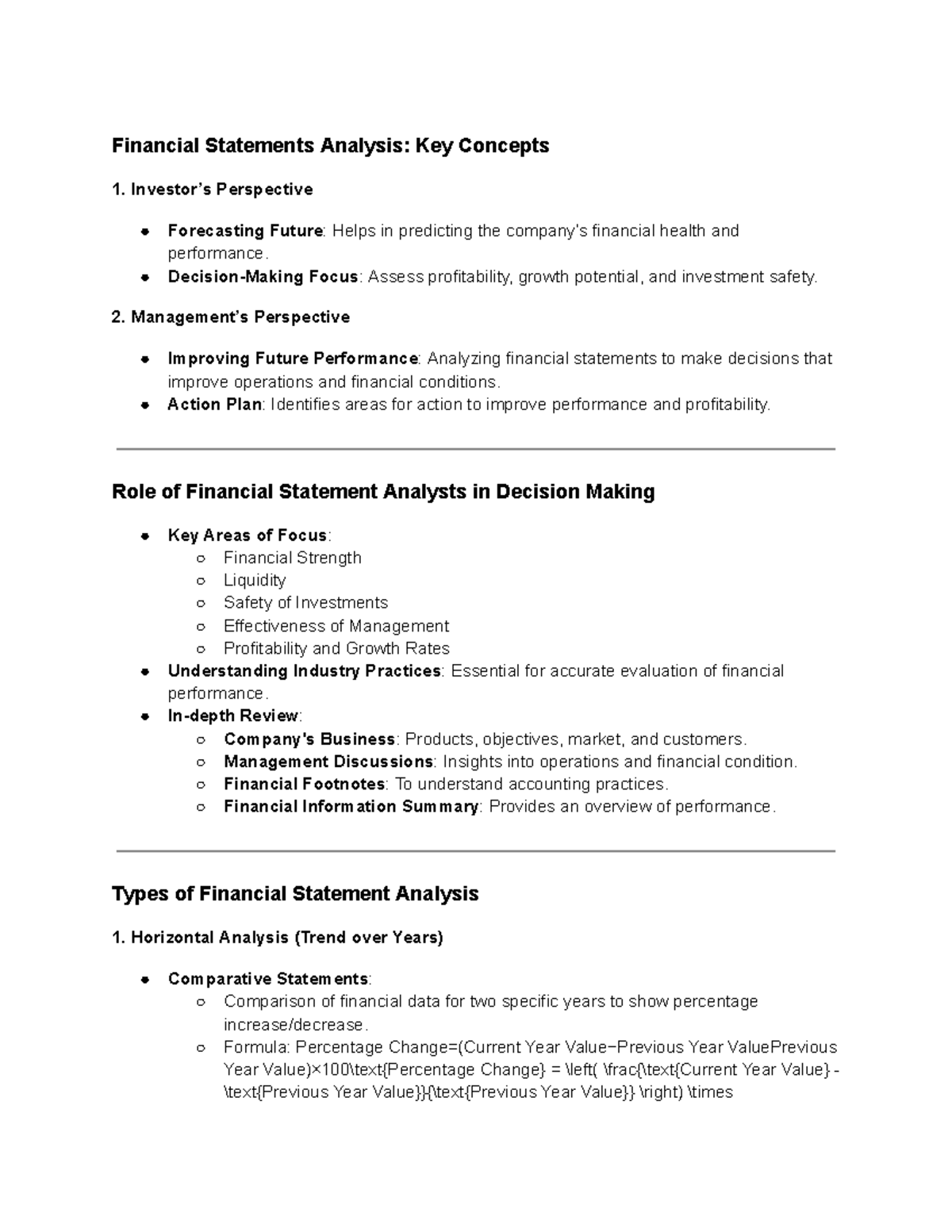 Untitled document (12) - Financial Statements Analysis: Key Concepts ...