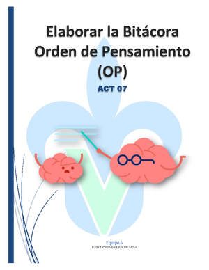 ACTIVIDAD 07 Elaborar la Bitácora Orden de Pensamiento (OP) - Act ...