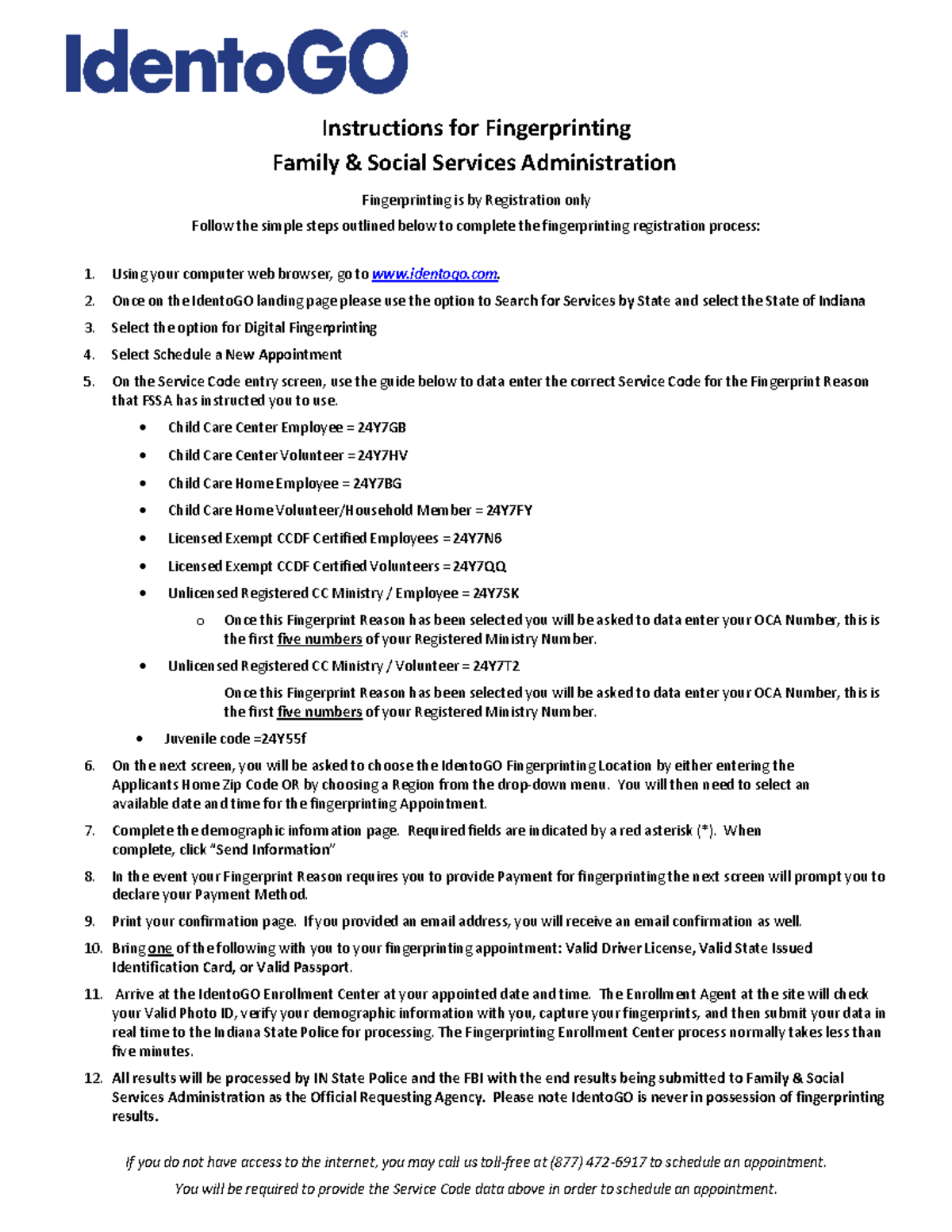 IN Scheduling Flyer FSSA-1 - Instructions for Fingerprinting Family ...